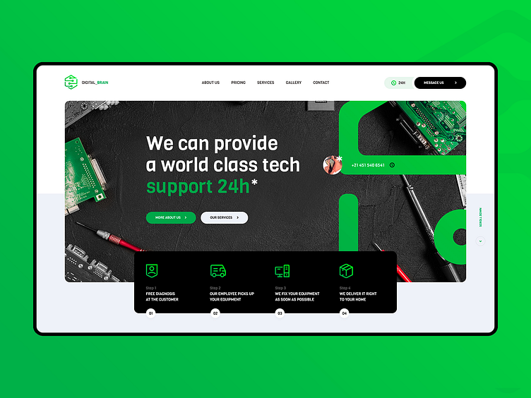 Digital Brains - Computer Service Website by Łukasz Ratajczyk for ...