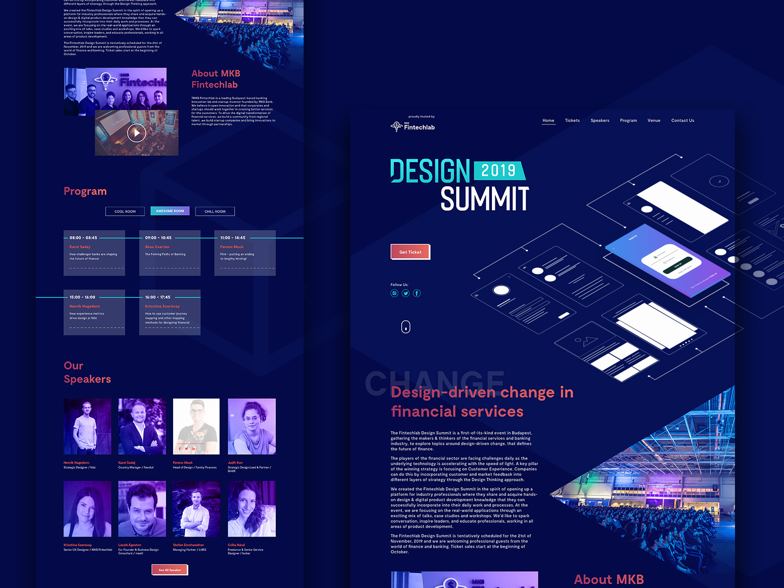 Design Summit Landing page by Gergely Diósi for ff. next on Dribbble