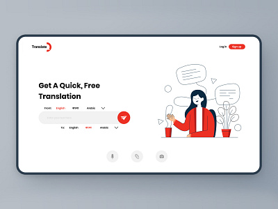 Translate | Web UI by Tanzim Chowdhury on Dribbble