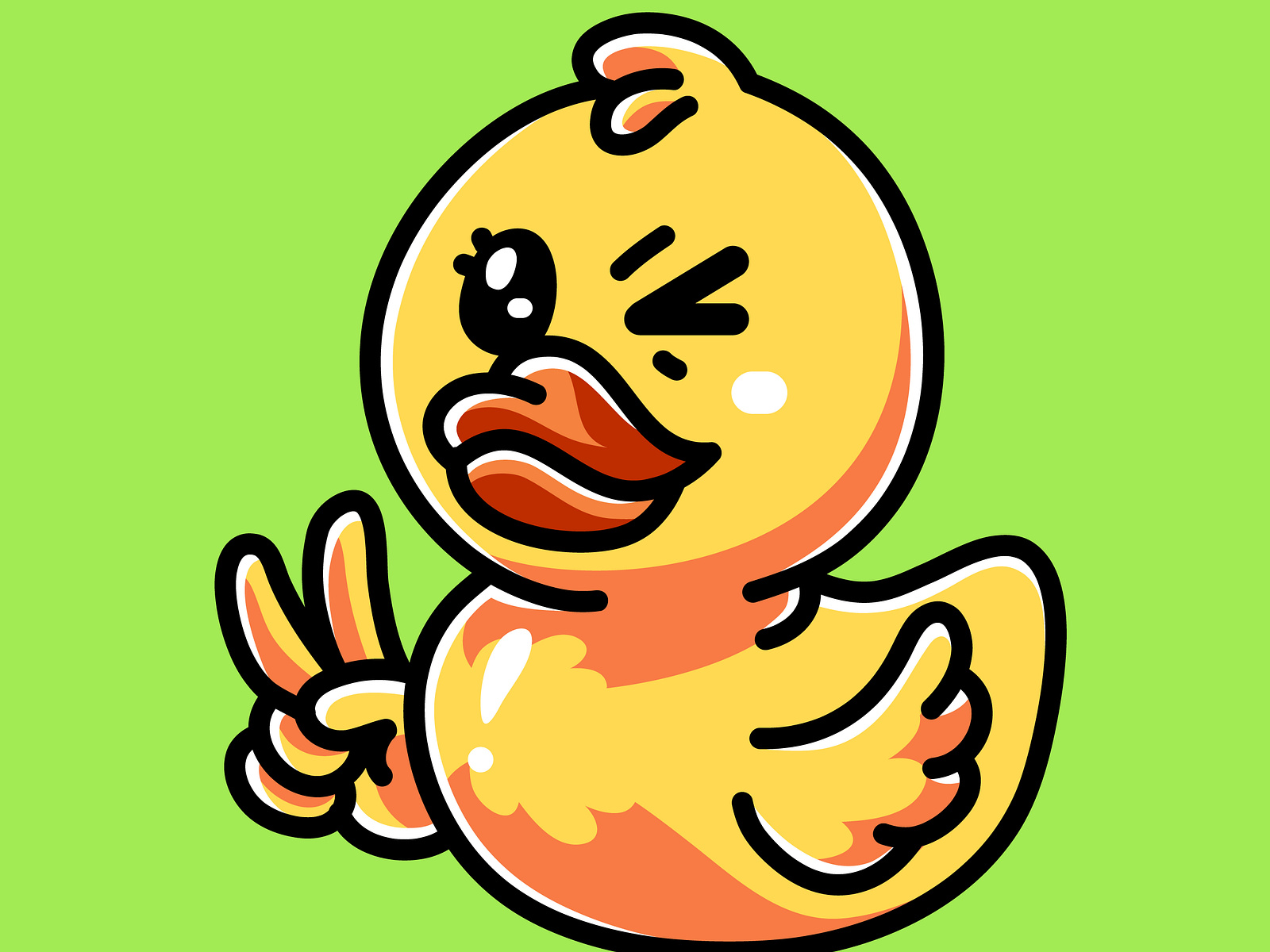 Rubber Duck Doodle Cartoon Illustration by Kruweks Studio on Dribbble