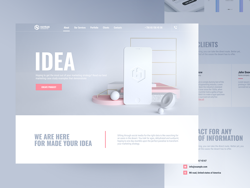 havran investment_web design by olga on Dribbble
