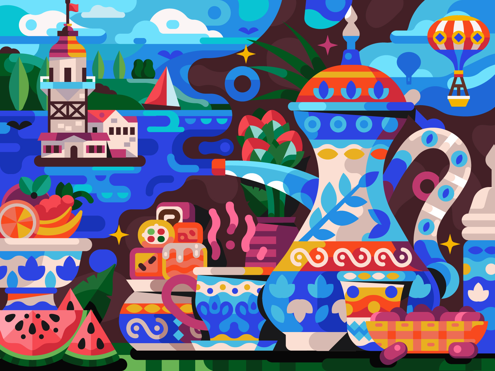 Turkish Tea Party by Alex Krugli on Dribbble