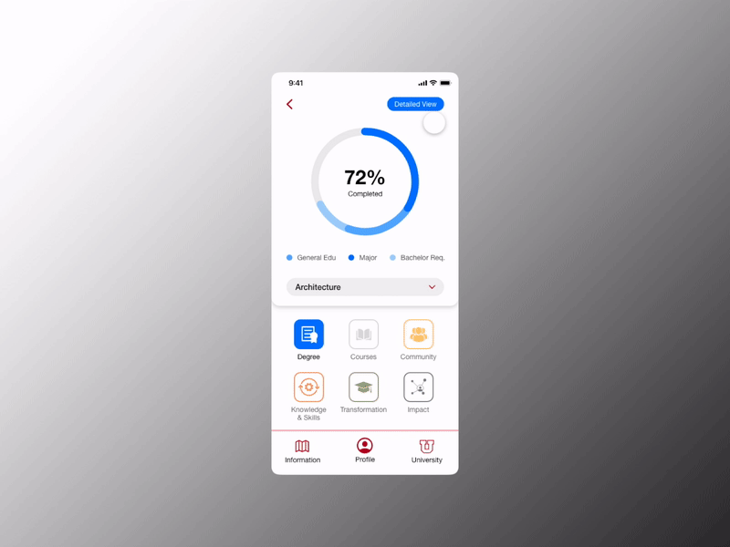 Student App - Degree by Brandon Marshall on Dribbble