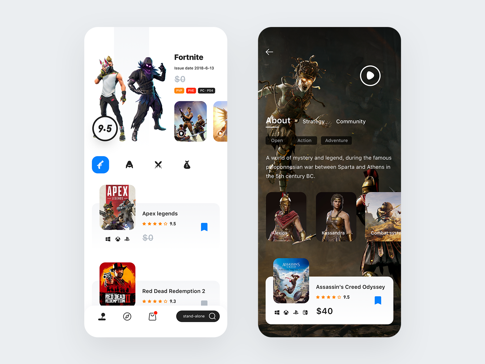 Game Store App by YanBin Tan for iSketch Studio on Dribbble