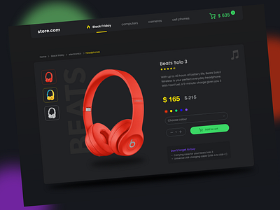 Browse thousands of Dark Mode E Commerce images for design inspiration ...