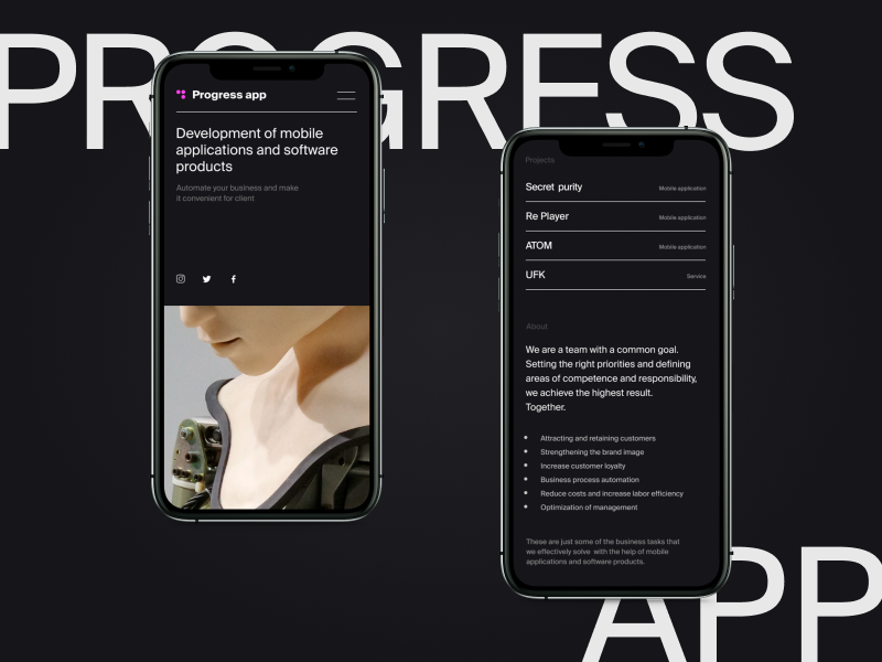 Progress app mobile shot by Poul Mark on Dribbble