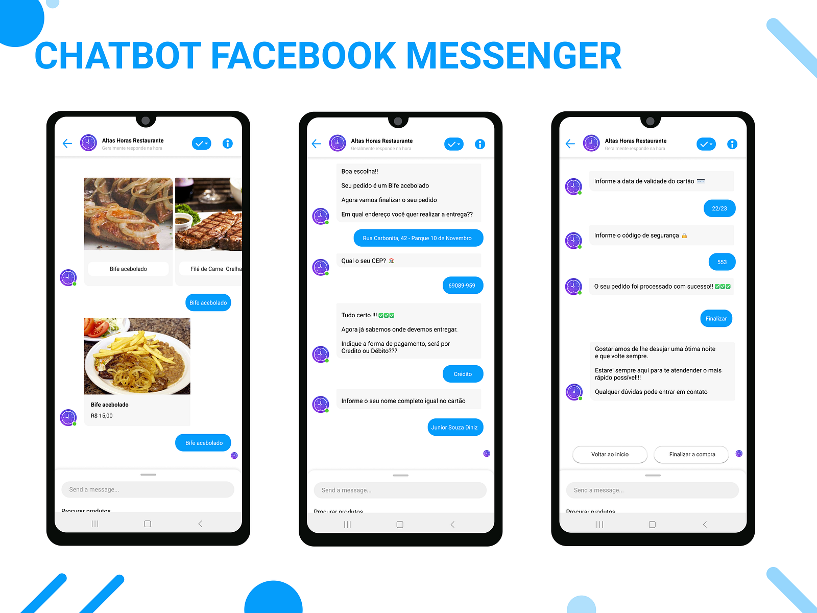 Chatbot facebook for a restaurant 2 by khemrajuxdesign on Dribbble