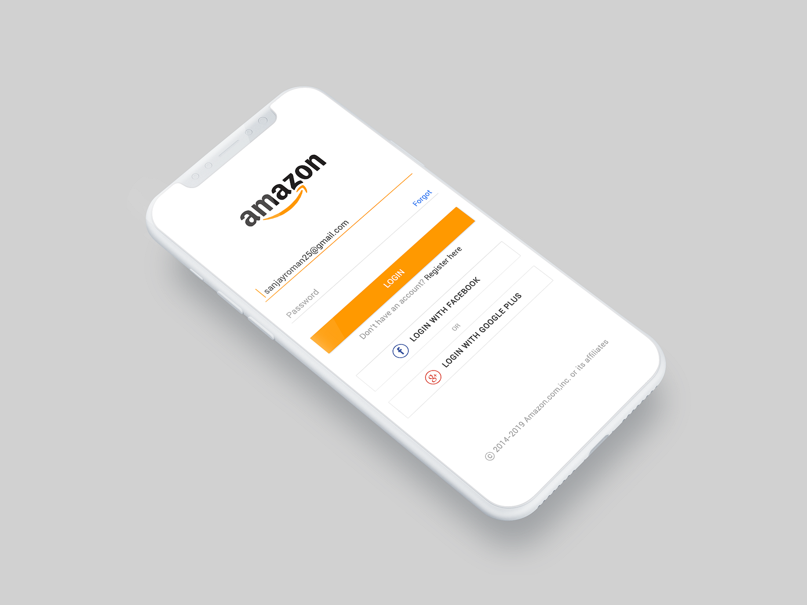 Amazon login page by Sanjay Roman on Dribbble
