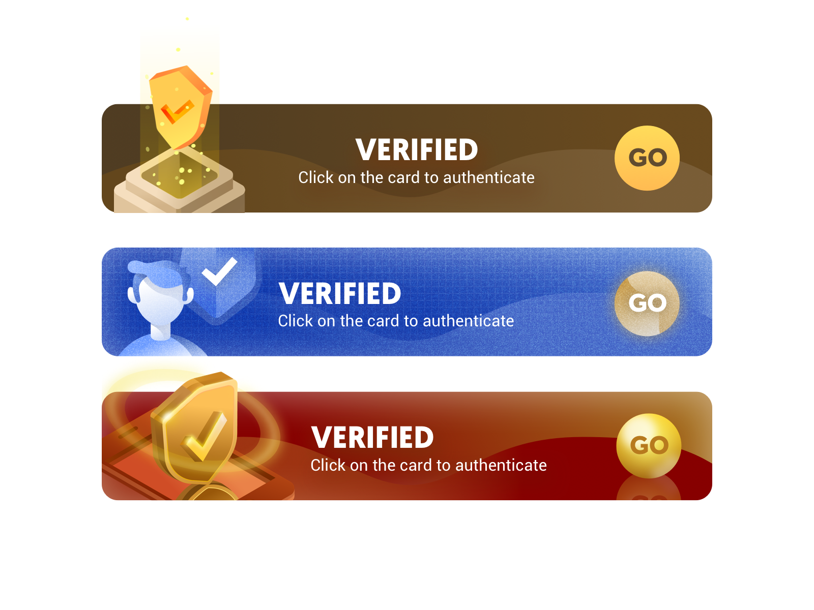 Banners about verification by Bonnie on Dribbble