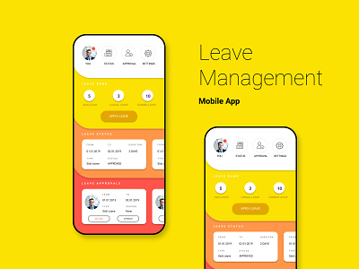 Leave Management by Christopher Vincent on Dribbble