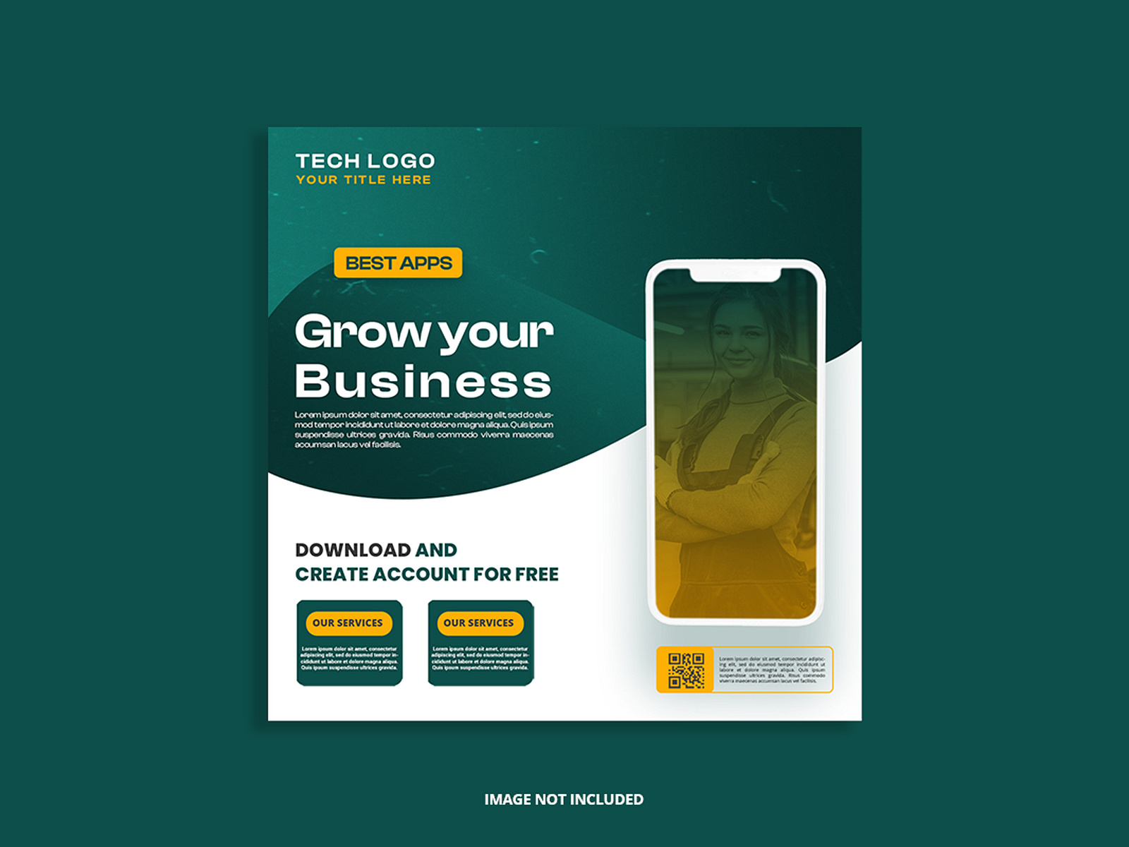 Apps promotional social media poster by Graphics City on Dribbble