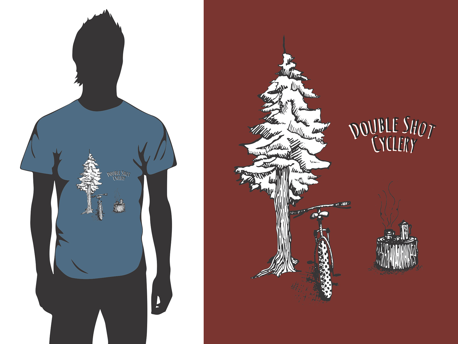 Double Shot Cyclery Shirt by Libby Marsden on Dribbble