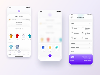 Sample tracker app by Pen On Paper Technologies on Dribbble