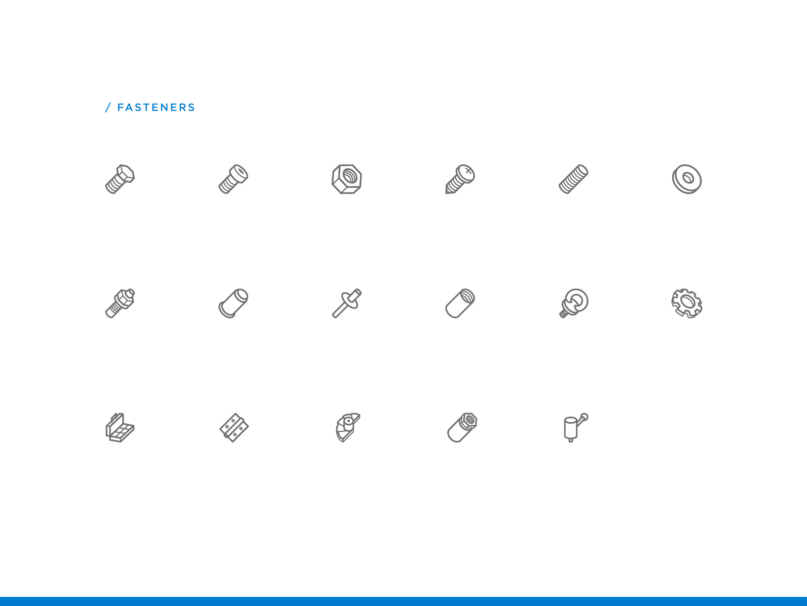 Fasteners icons by María Florencia Molina on Dribbble