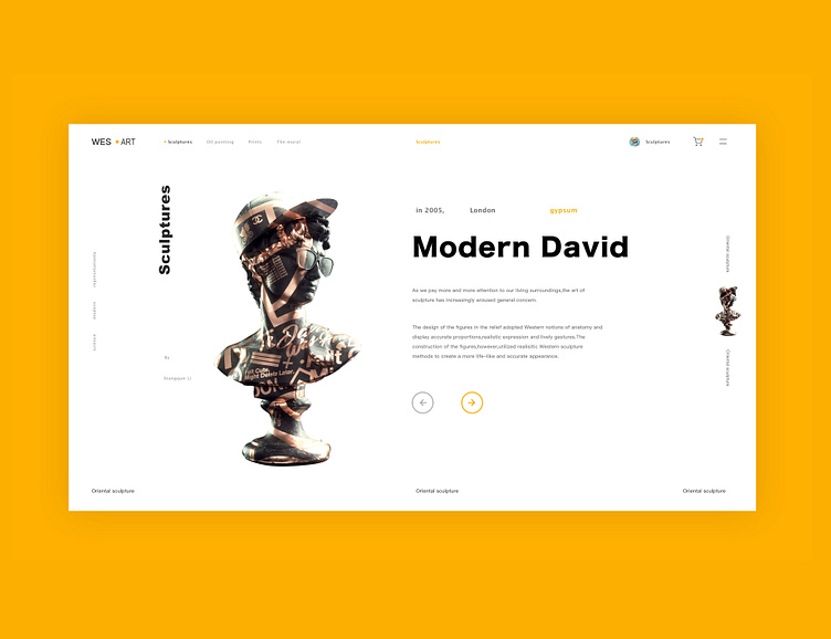 sculptures art ui by 郭大毛 on Dribbble