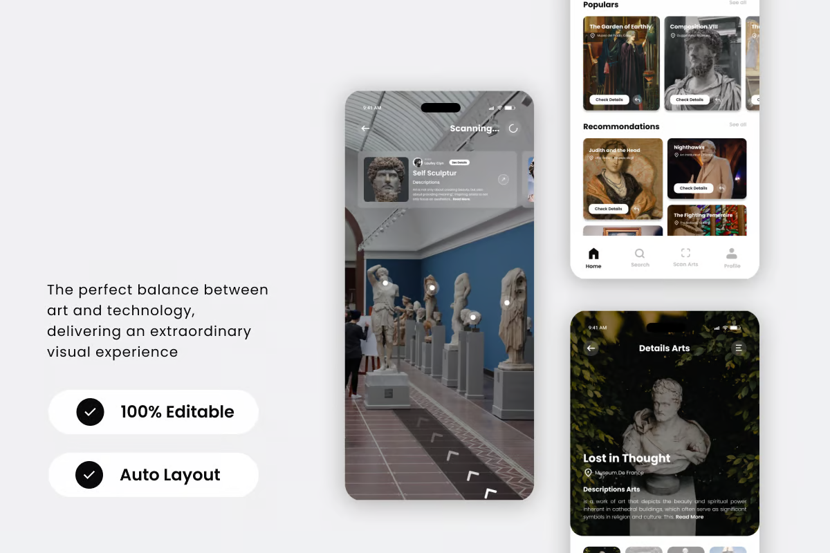 A Revolutionary Museum App UI 🎨🖼️ by Stacy Tran on Dribbble