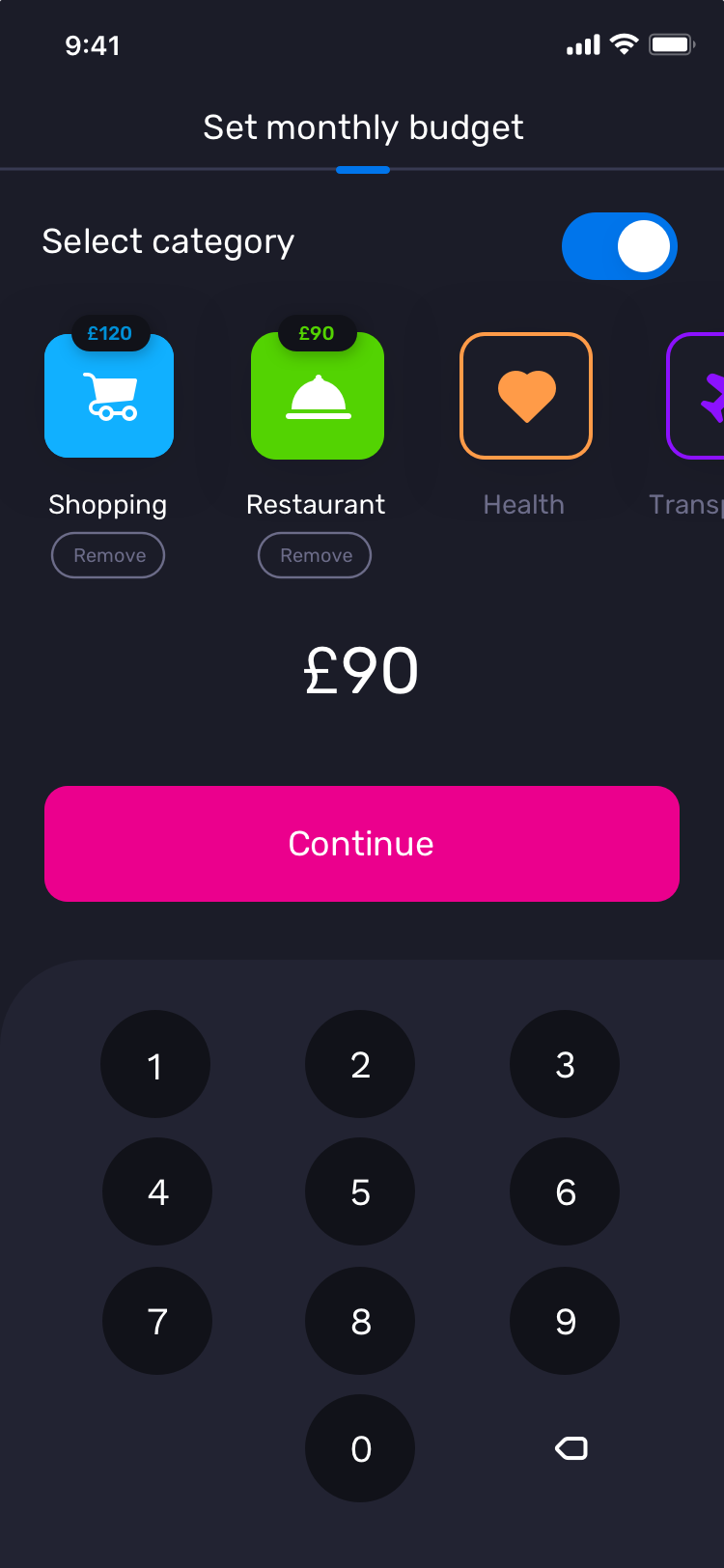 Budget setup : set categories and input amount (Version2) by Prakhar ...