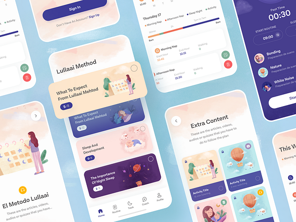 Lullaai Baby Slepp App by Afterglow on Dribbble