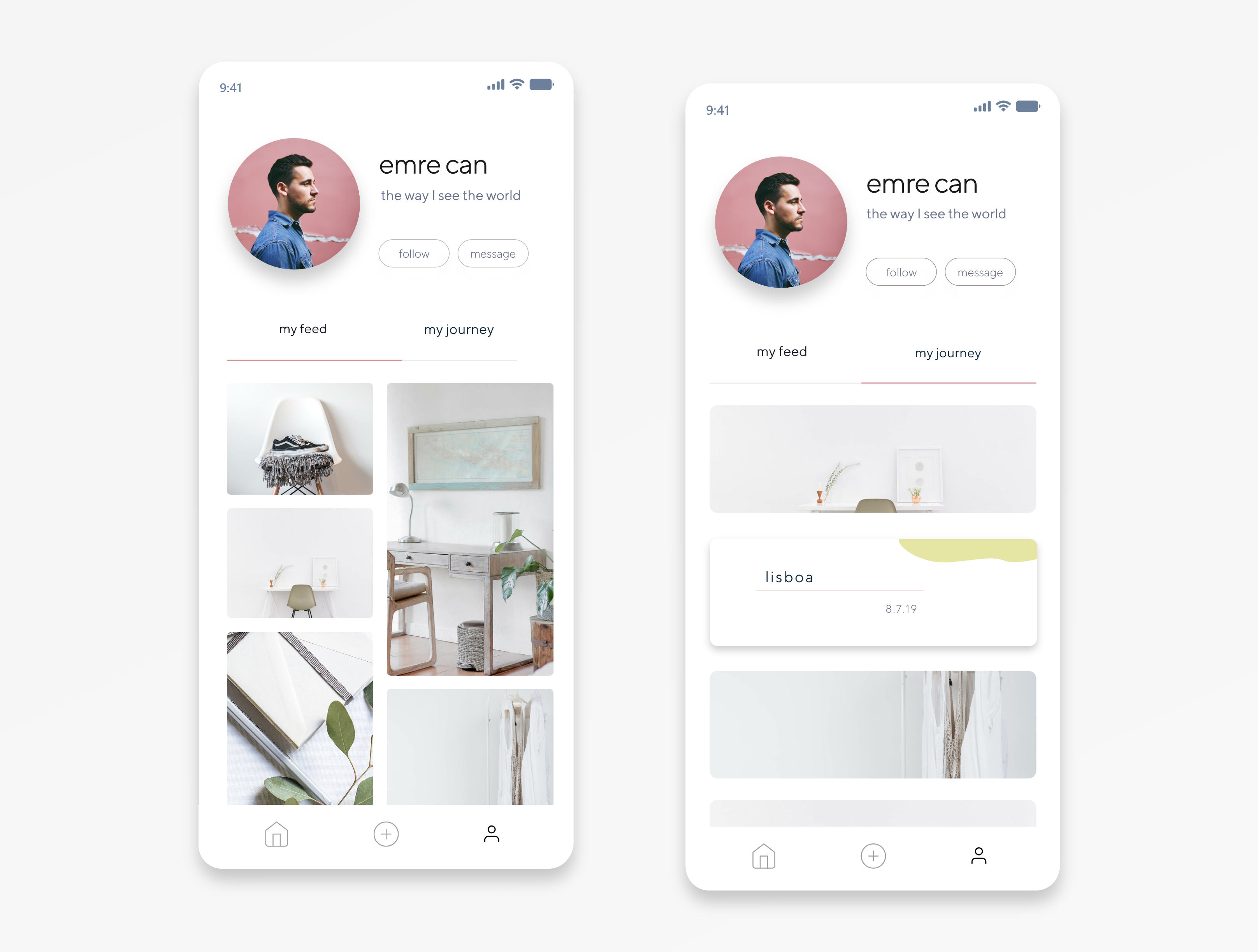 Mobile User Profile Design by Emre Can Acer on Dribbble