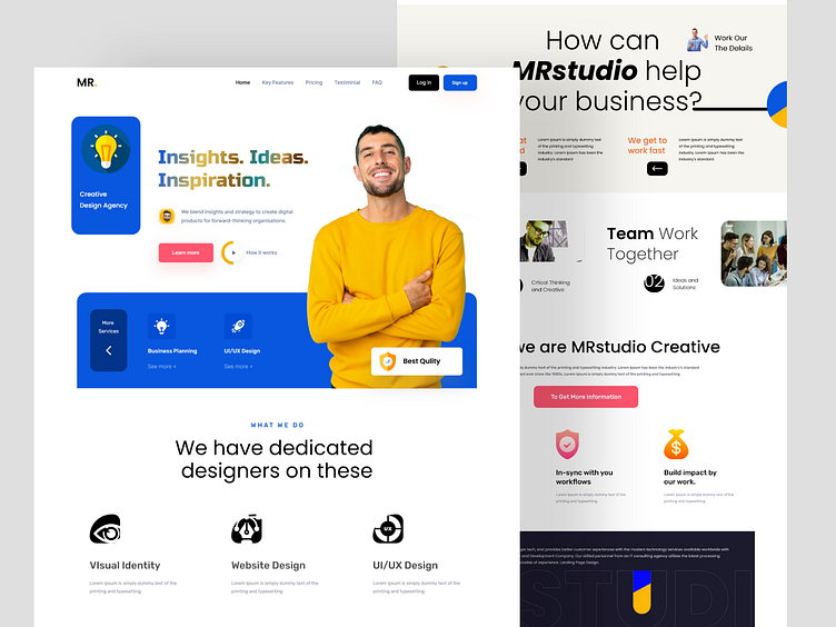 Website Design : landing page by Masud Rana on Dribbble