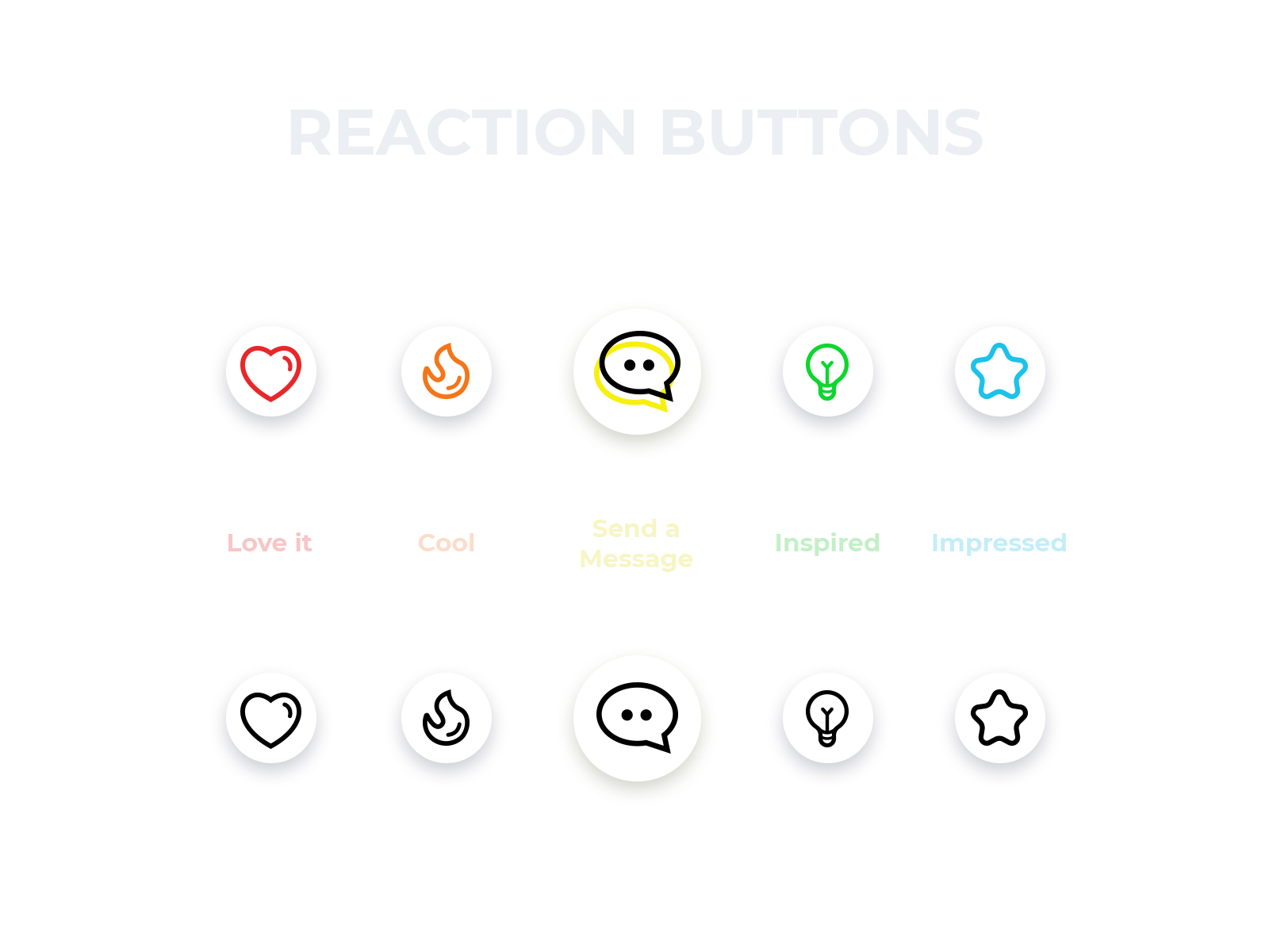 Reaction Buttons by Catalin Constantin on Dribbble