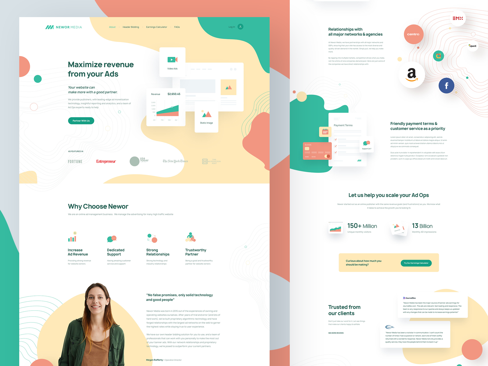 Newor Media - Landing Page Redesign by Logan Dang for LoganCee Studio ...