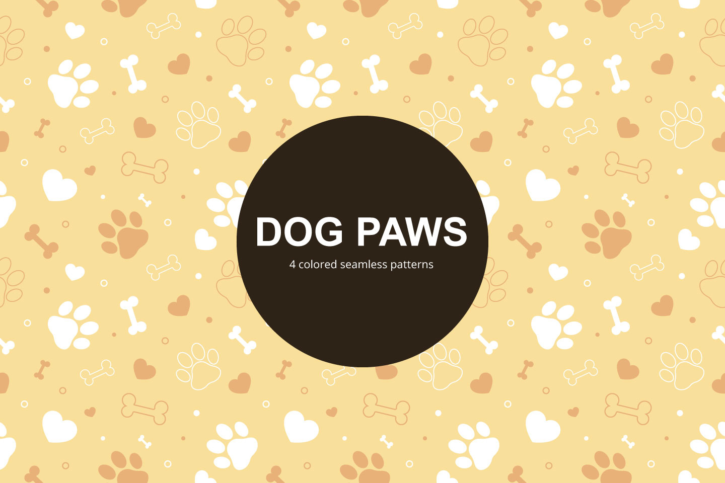 Dog Paws Vector Free Seamless Pattern by GraphicSurf on Dribbble