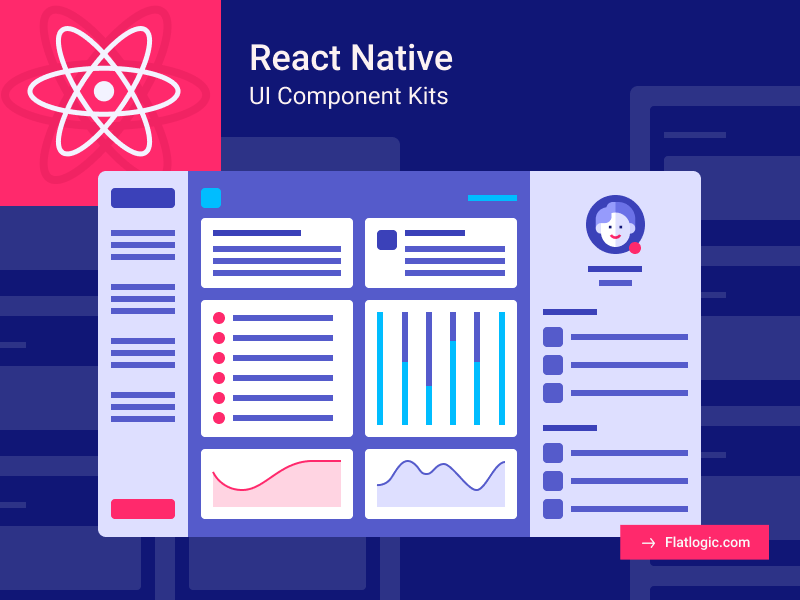 React Native UI Component Kits by Yana Dovnar for Flatlogic on Dribbble