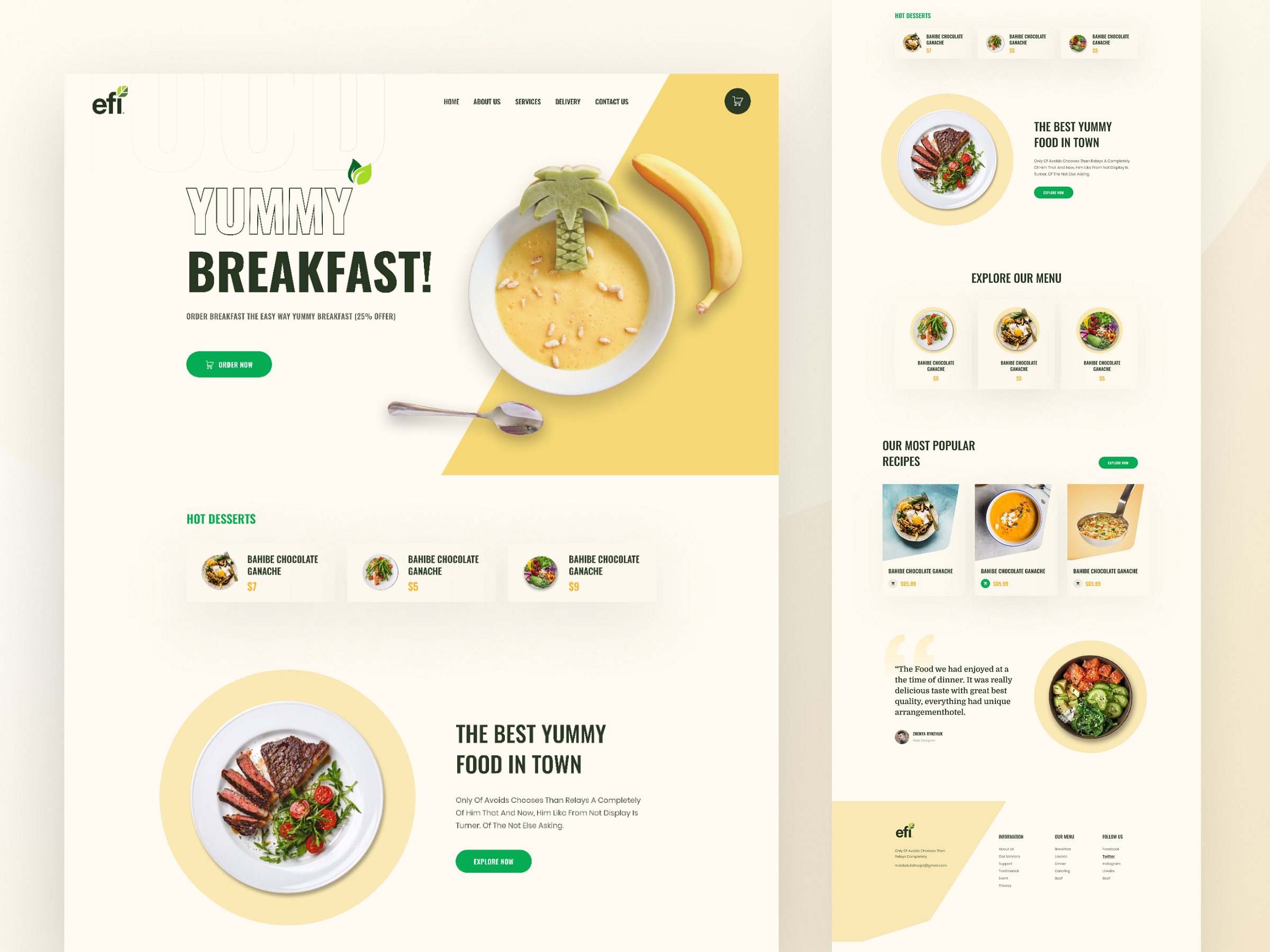 Food Landing Page by Abdullah Sajol 🚀 on Dribbble