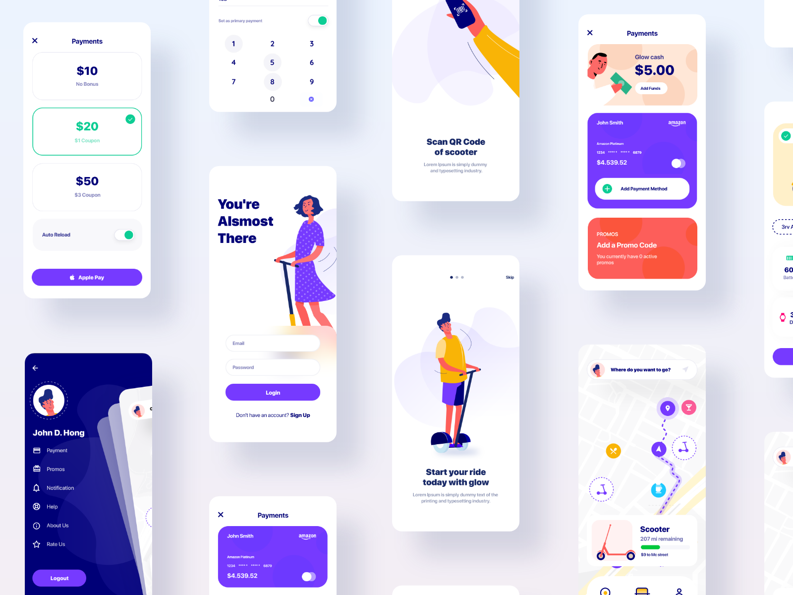 Glow App Ui by 尺卂爪卂几 on Dribbble