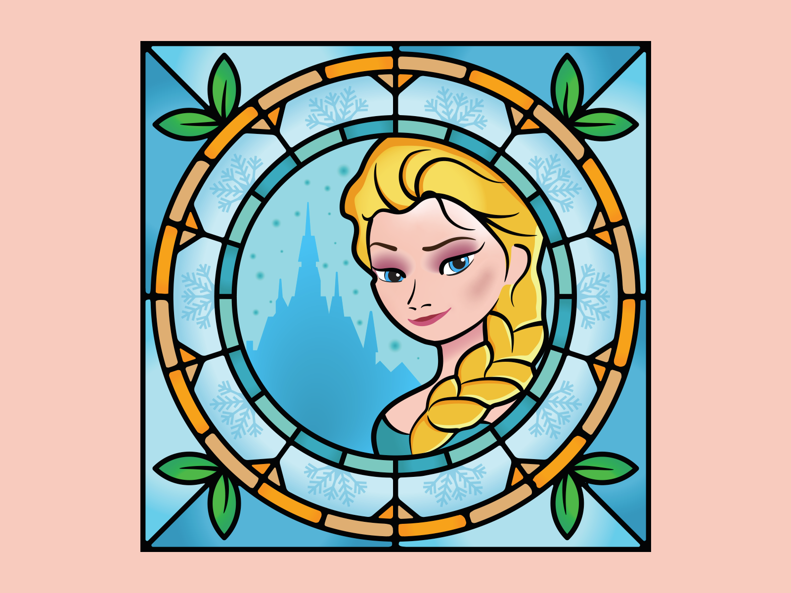 Elsa Stained Glass WIndow by Hans K on Dribbble