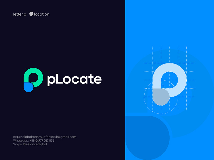 P + Location Logo Mark by Freelancer Iqbal on Dribbble