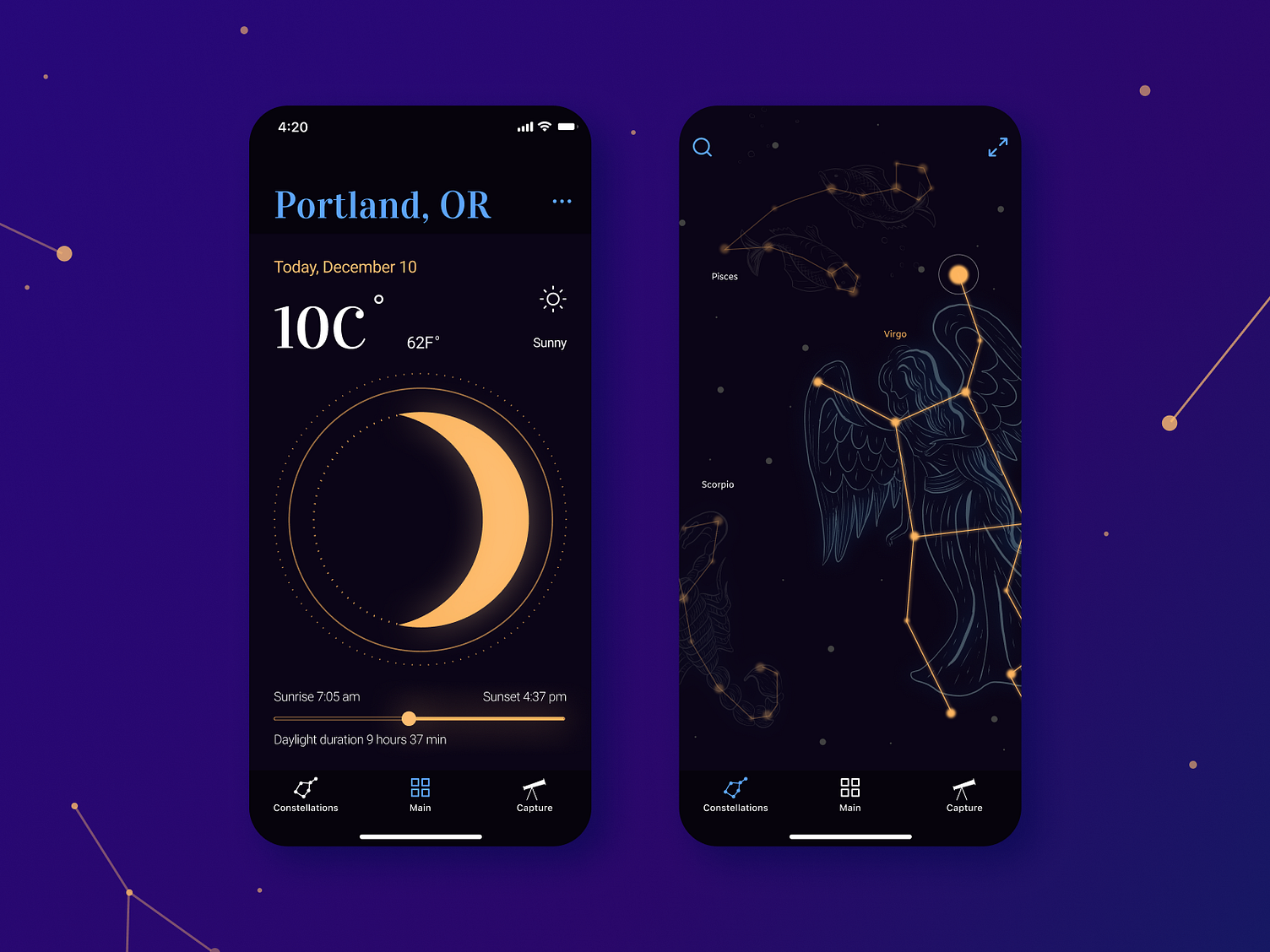 SkyTreasure app by ScrumLaunch on Dribbble
