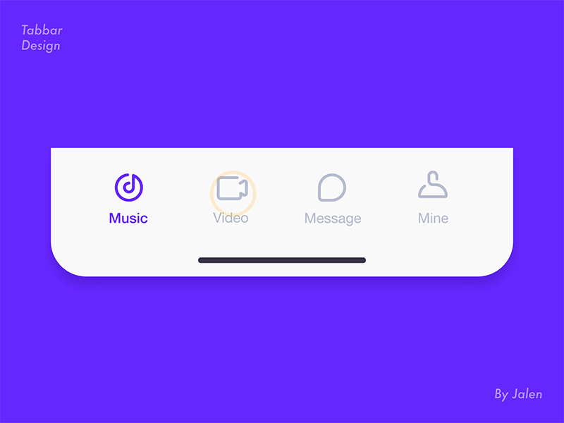 Tab bar animation by Charlie on Dribbble