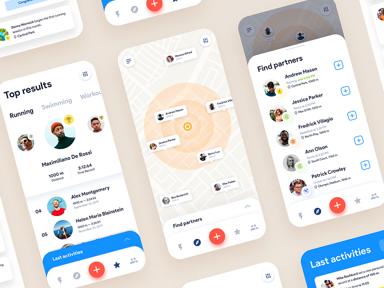 Sport and Fitness Mobile App Design: iOS Android UI by Ramotion on Dribbble