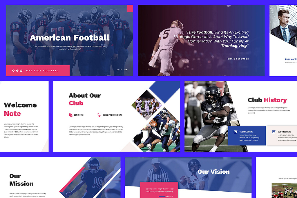 American Football Powerpoint by Giant Design on Dribbble