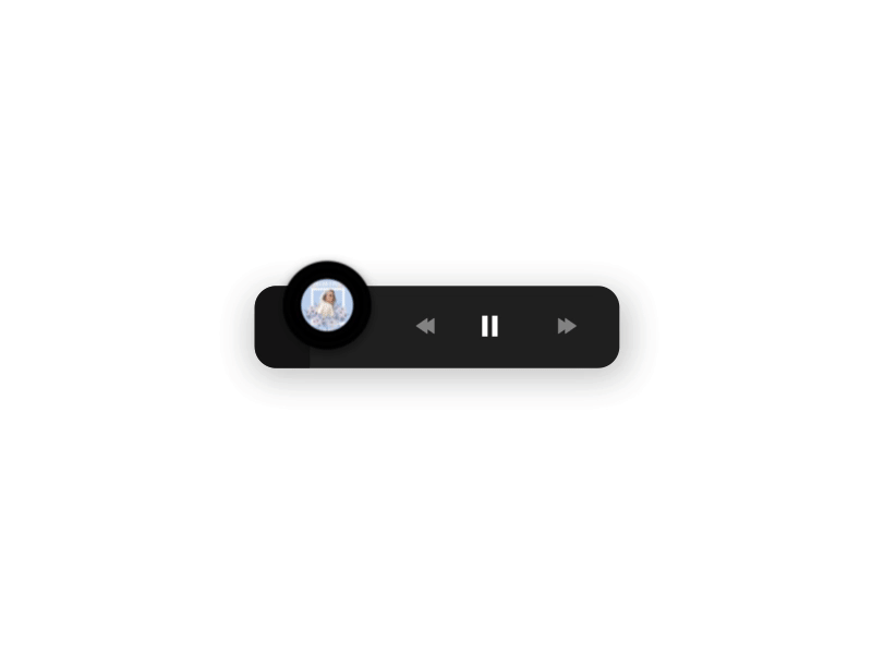 Minimal Music Player Widget by Nour Ka on Dribbble