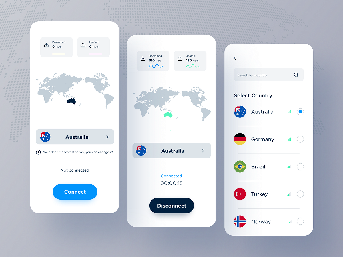 World VPN by Pegah Navid on Dribbble
