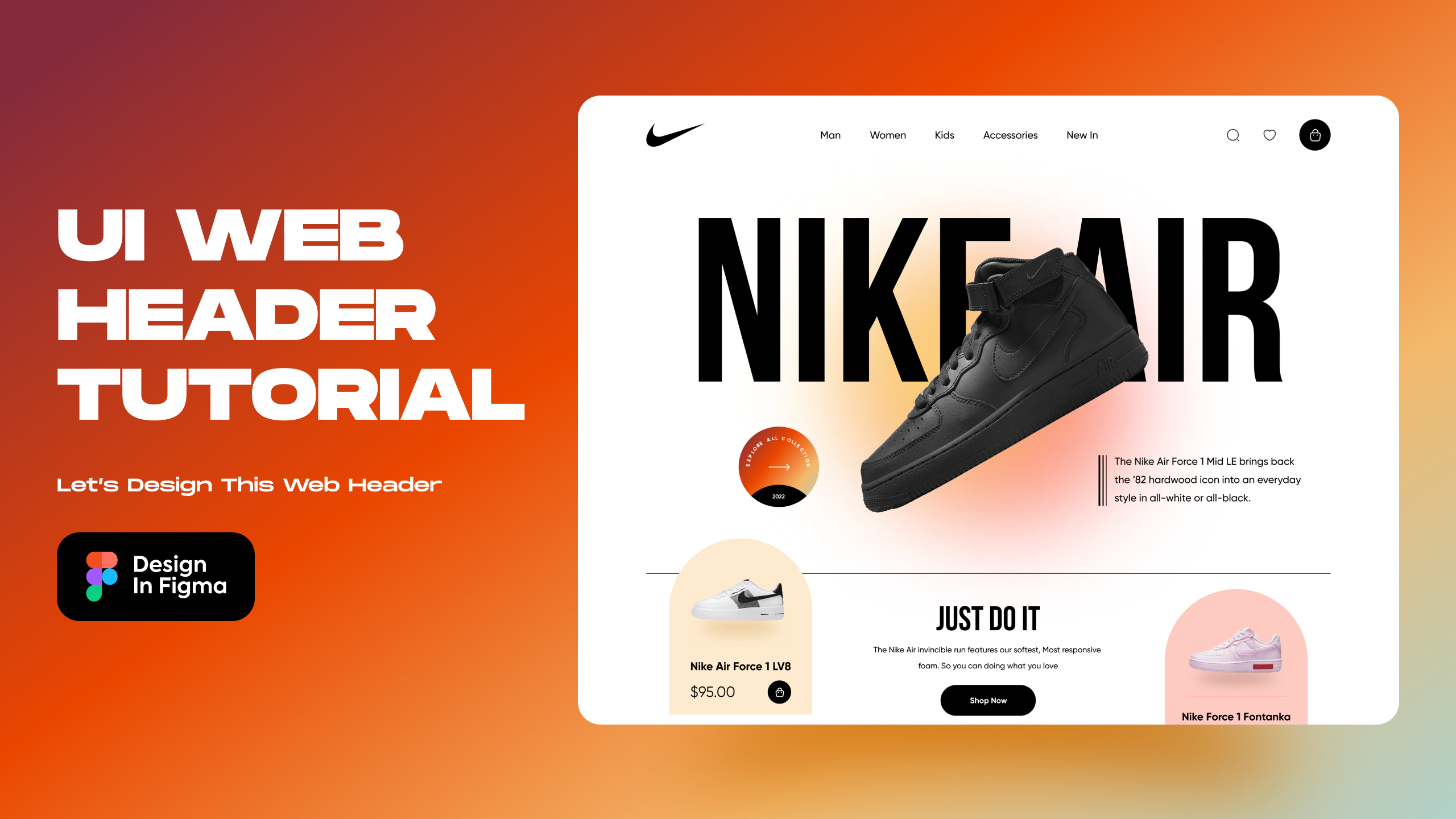 Nike Shoe Web Header by Sajon for Orix Creative on Dribbble