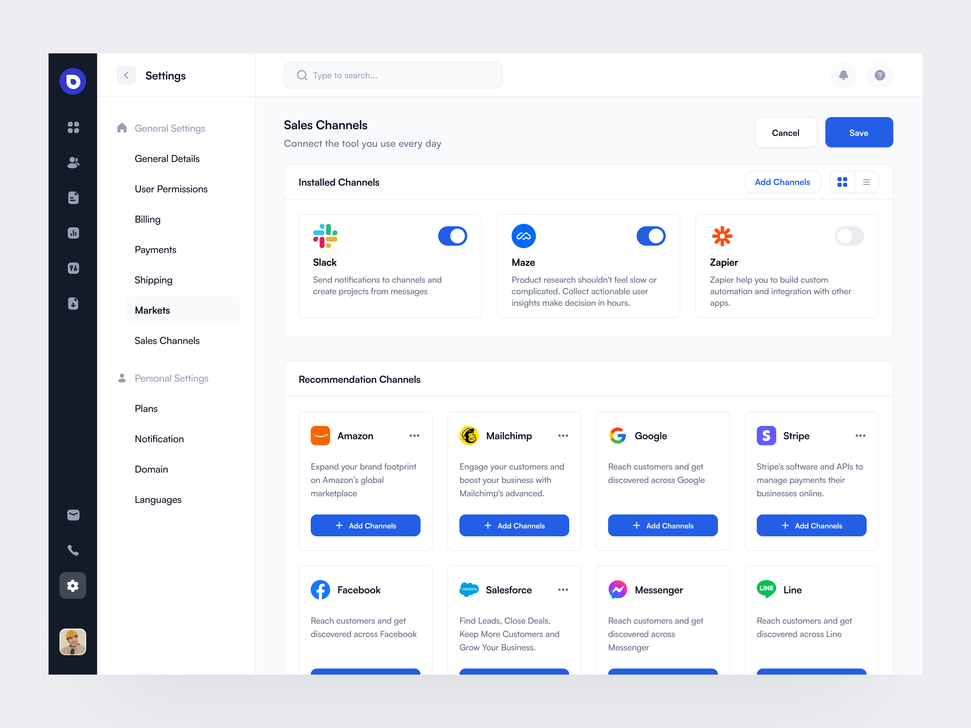 Settings - Web App by Barly Design for Uxerflow on Dribbble