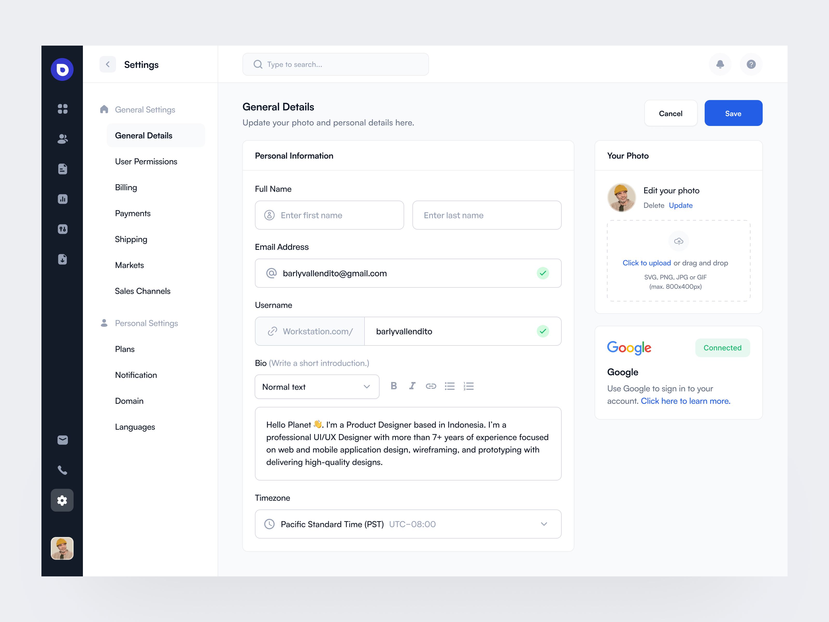Settings - Web App by Barly Design for Uxerflow on Dribbble