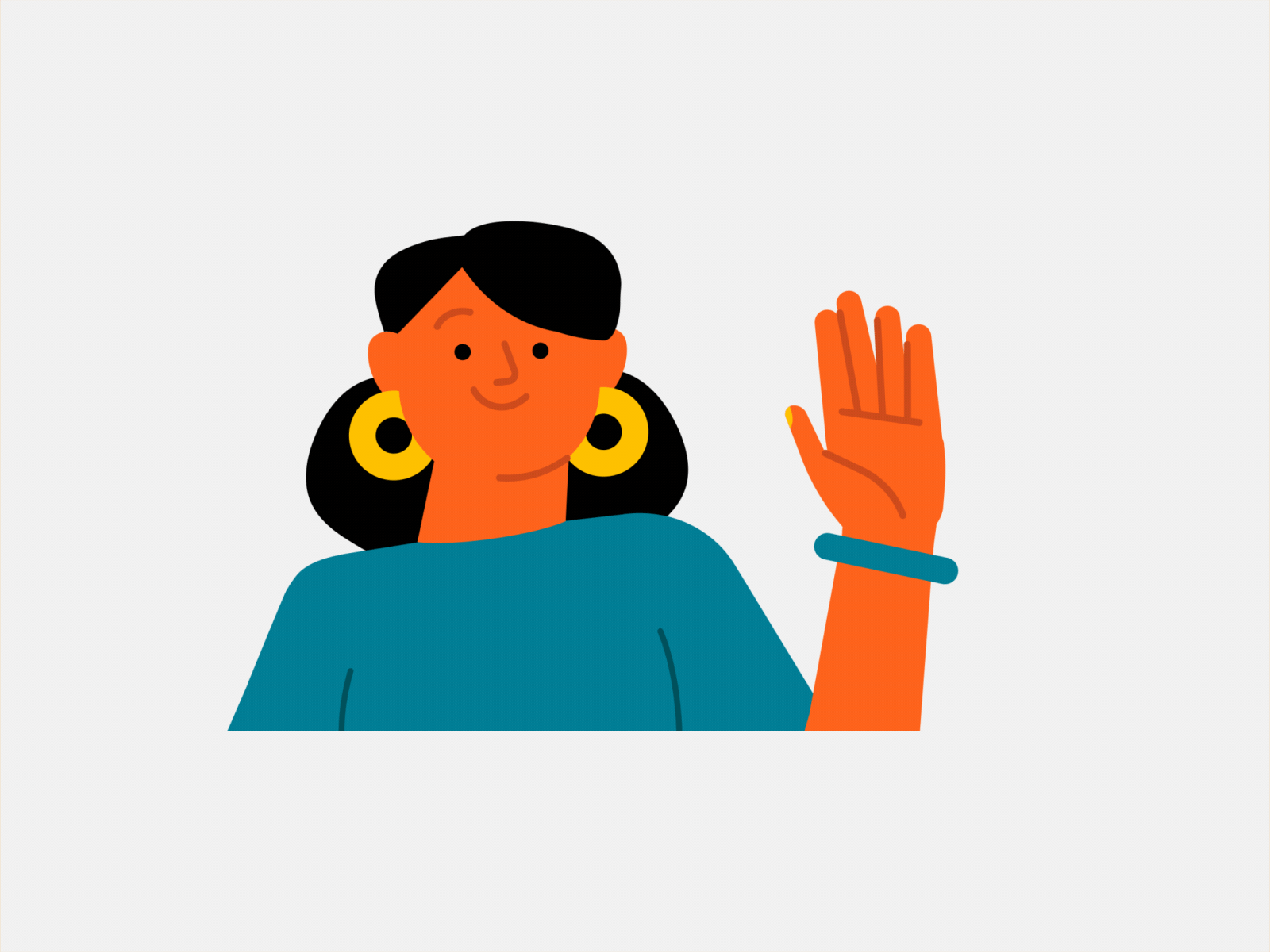 Saying hi — Character for a website by ILLO on Dribbble