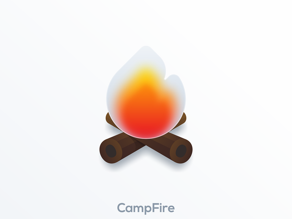 Campfire Icon by Lelevien on Dribbble