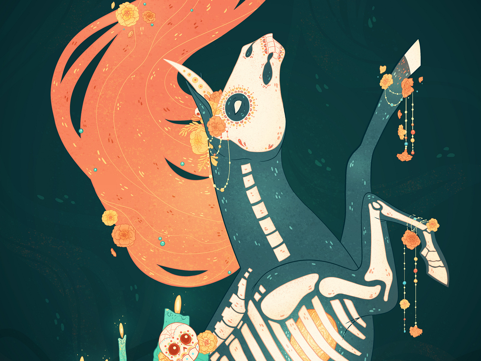 Death, without her rider by Elmien du Toit on Dribbble