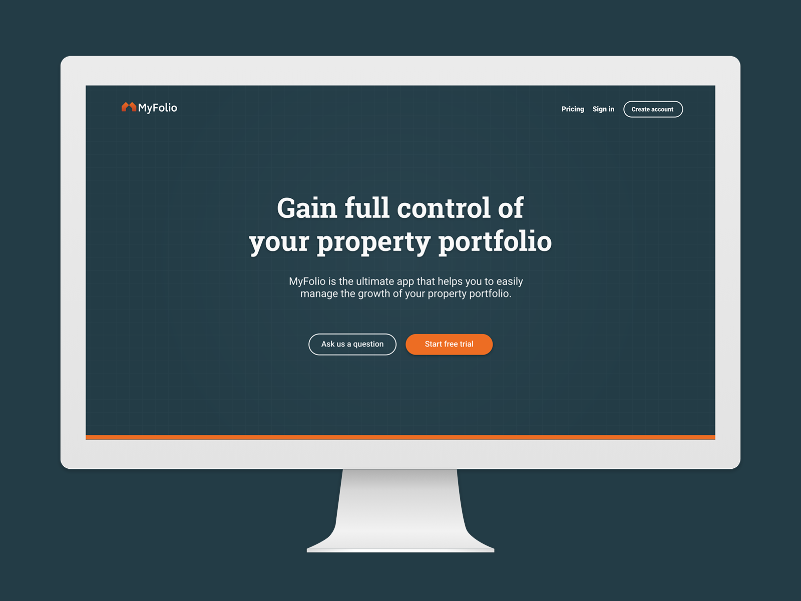 myfolio app | user interface for landing page by Felipe Moscon on Dribbble