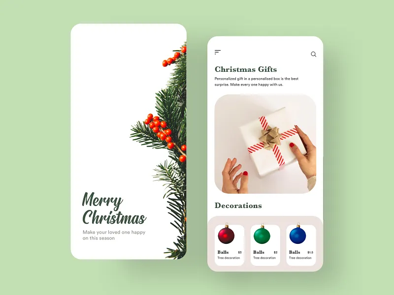 Christmas UI designs, themes, templates and downloadable graphic ...