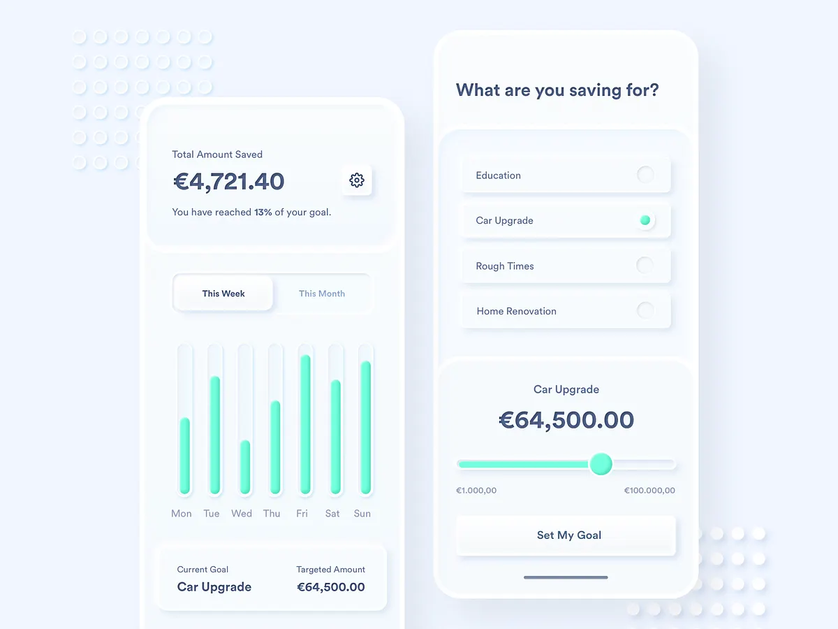 Browse thousands of Savings App images for design inspiration | Dribbble