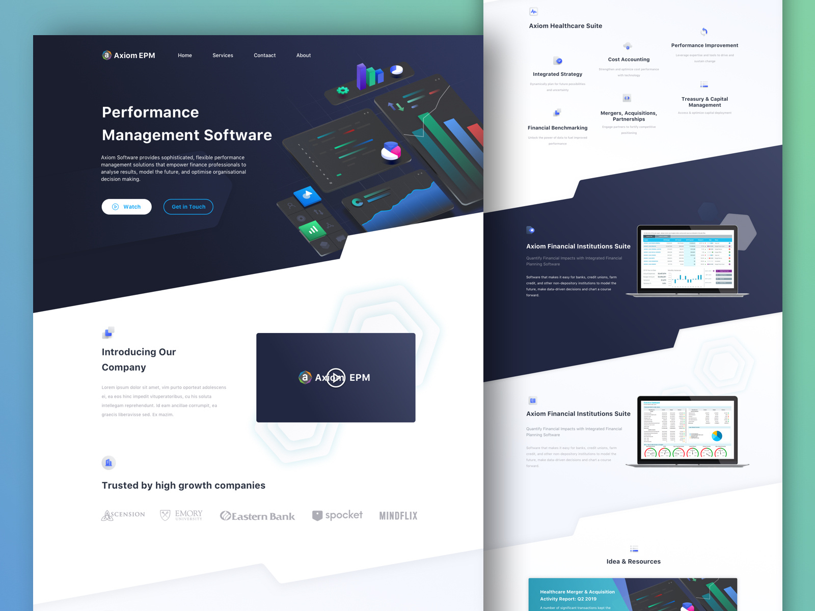 Axiom EPM Website UI/UX Design by ivan Zheng on Dribbble