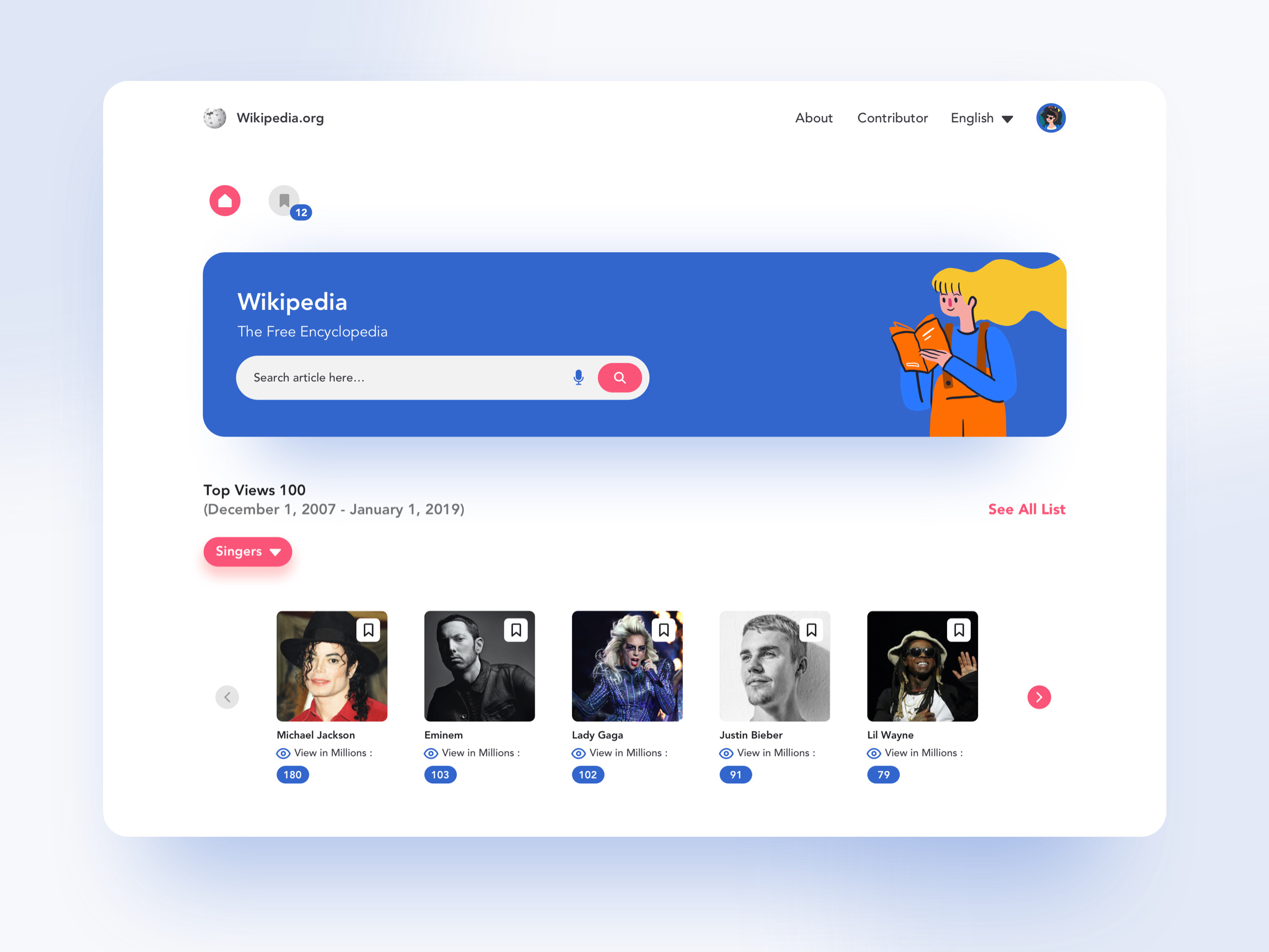 Wikipedia Redesign Concept by Alver Hothasi on Dribbble