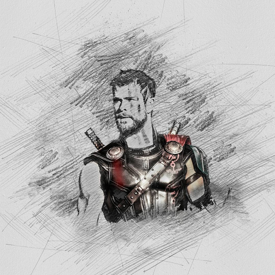 Thor | Sketch | Adobe Photoshop by Rahul on Dribbble
